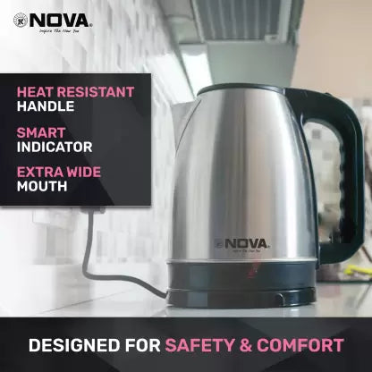 NOVA NKT-2750 Electric Kettle (1.5 L, Black) – Nova India