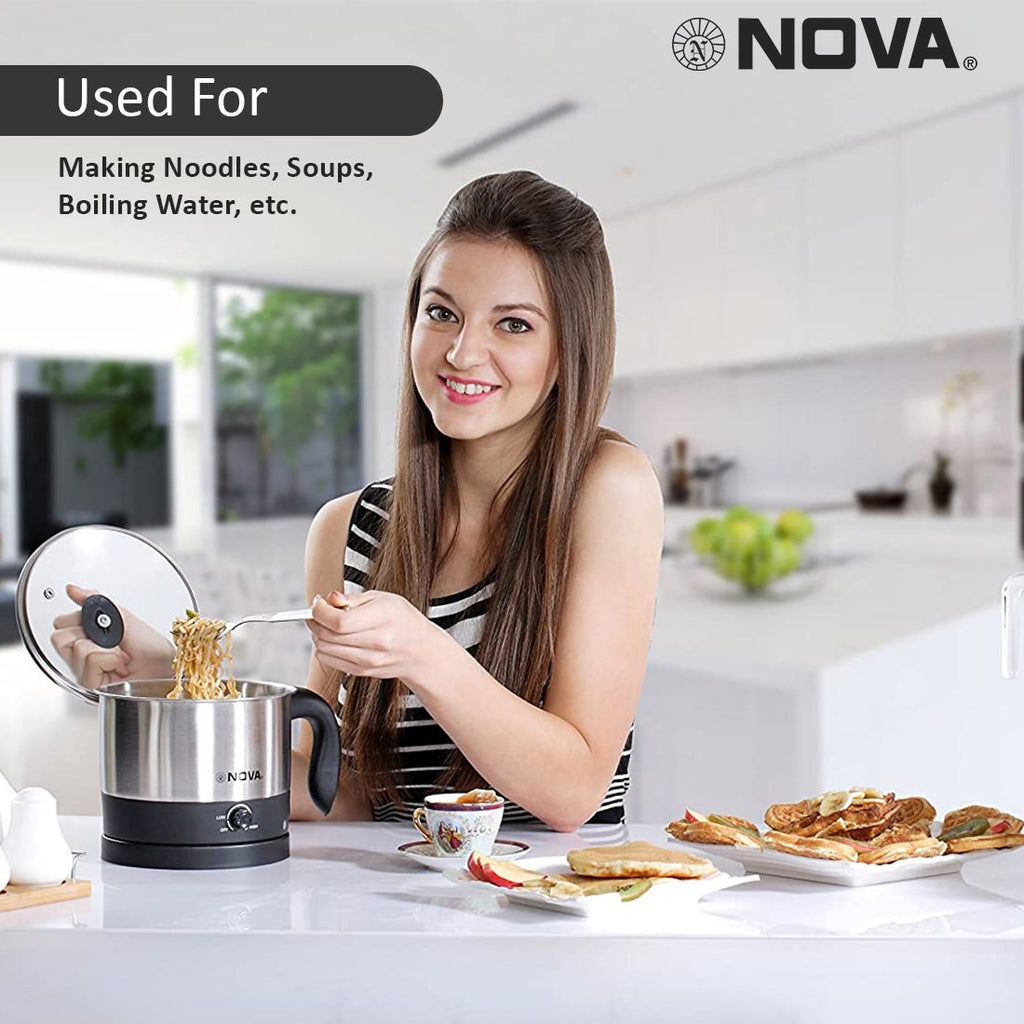 Nova TC-1550 (Silver) Travel Cooker | Electic Cooker – Nova India