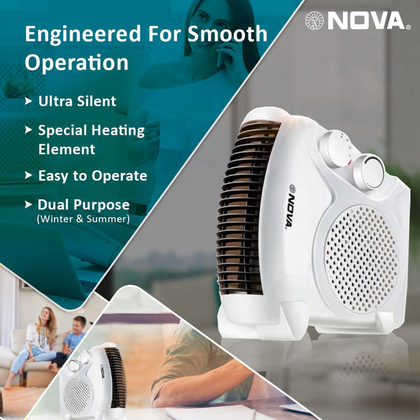 Nova NH 1257 All in One Blower Silent Fan Room Heater – Nova India