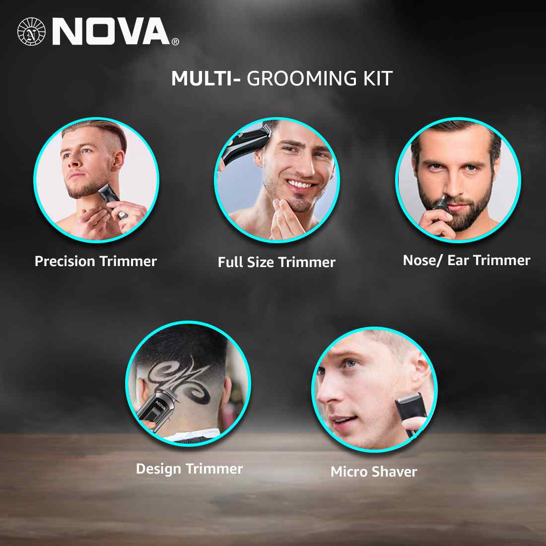 Nova NG 1150 Runtime: 60 Mins Grooming Kit for Men – Million Lights
