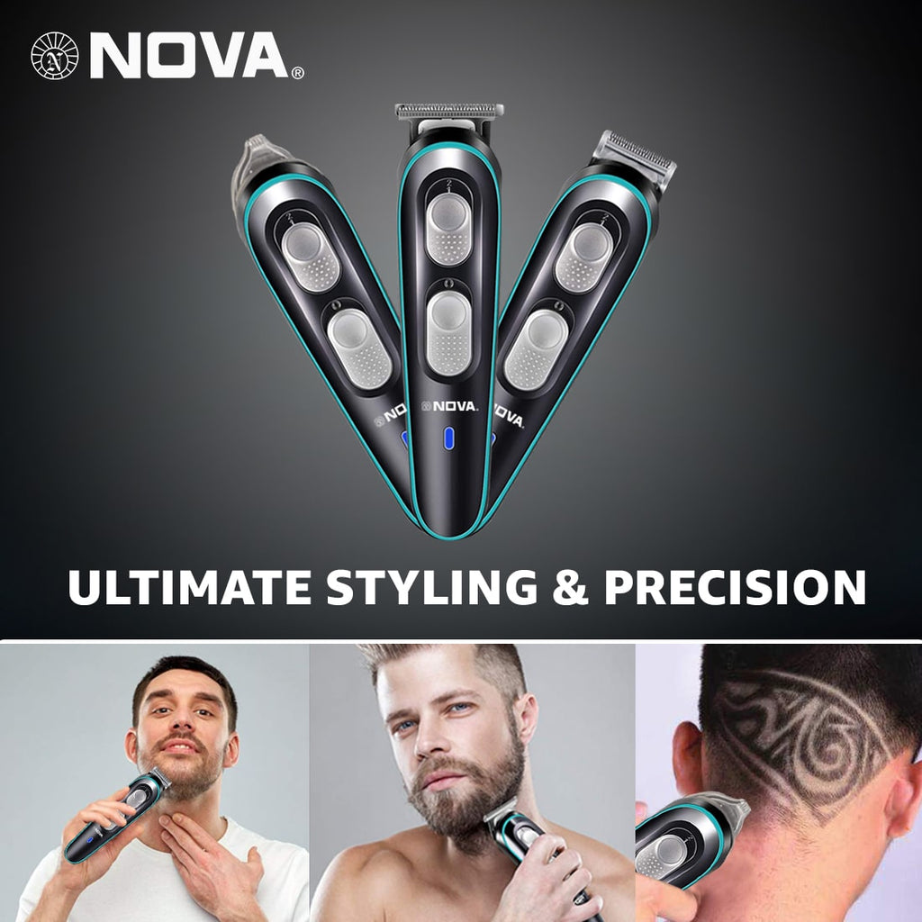Nova NG 1146 Multi Grooming Kit : 90 Minutes Runtime for Men (Black ...