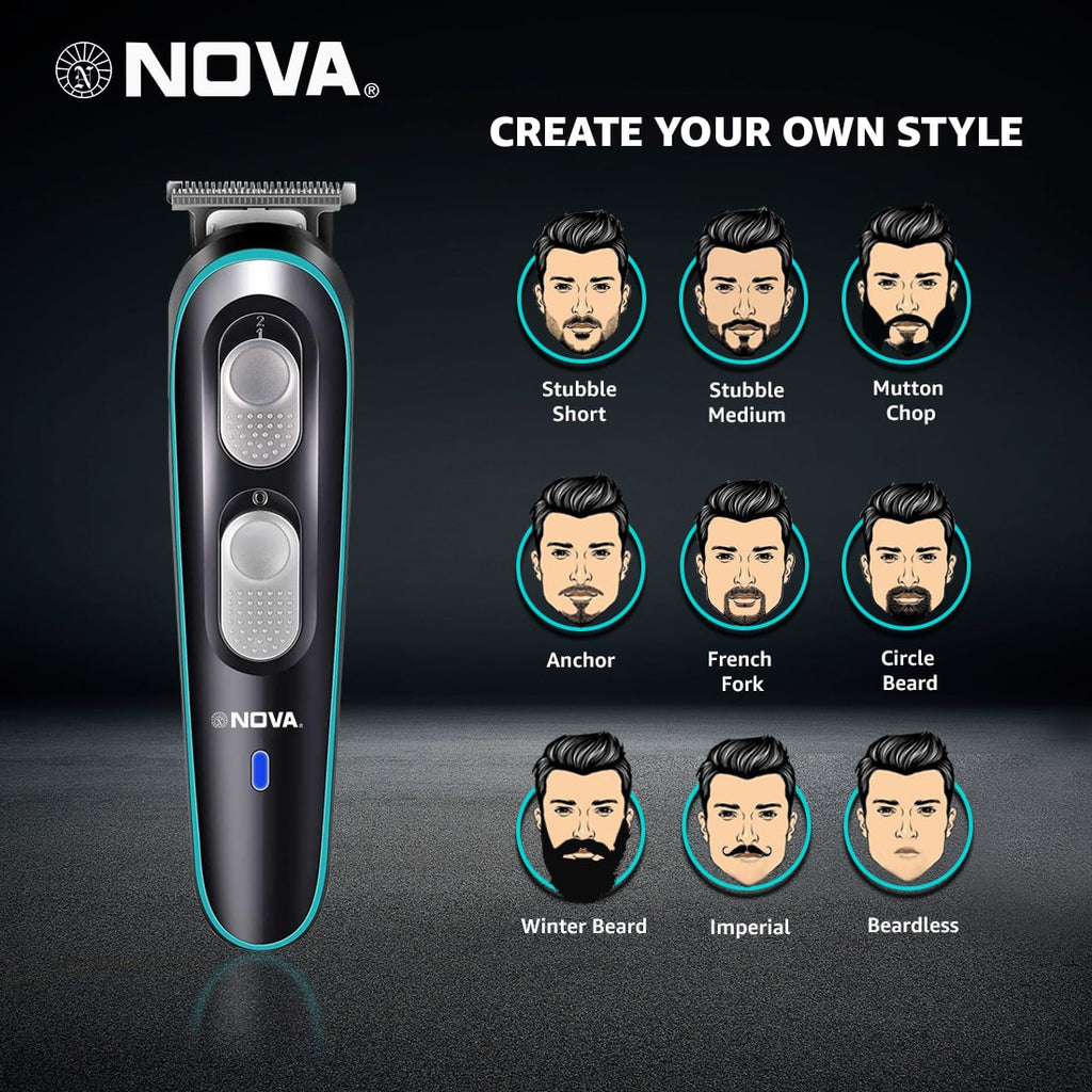 Nova NG 1146 Multi Grooming Kit : 90 Minutes Runtime for Men (Black ...