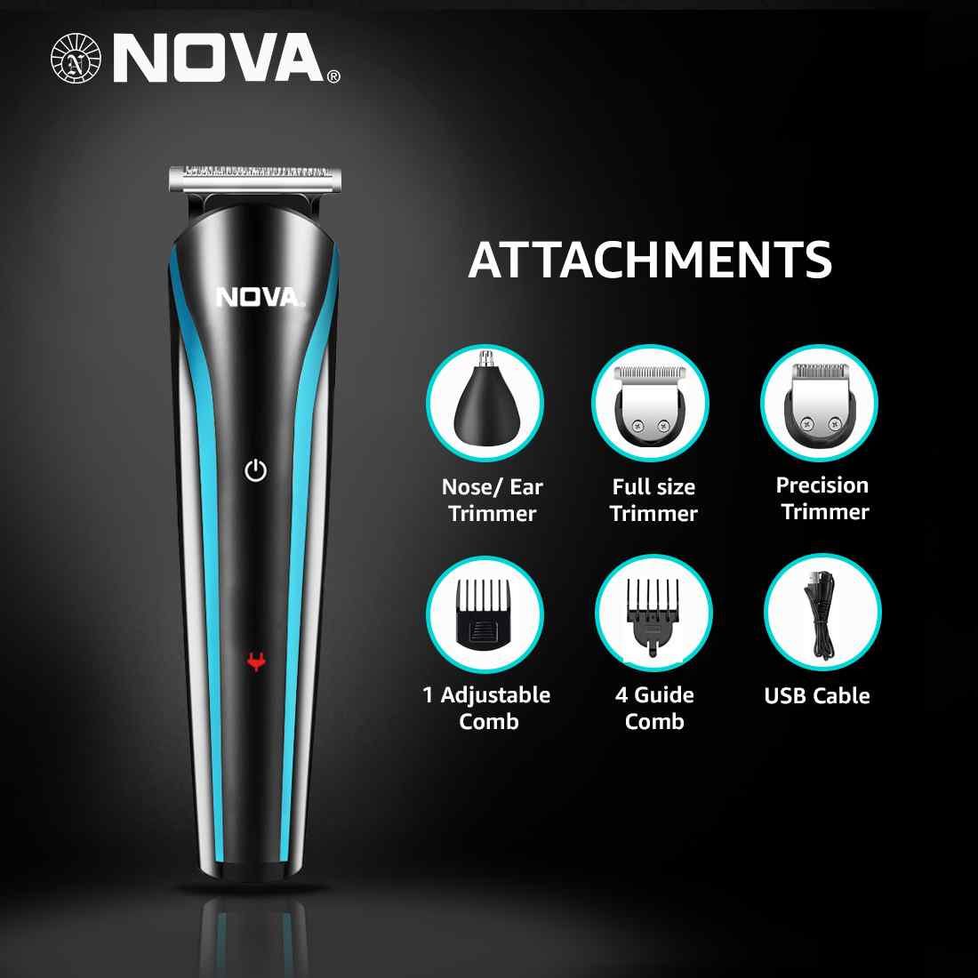 NOVA NG 1145: 60 Minutes Runtime Multi Grooming Kit for Men – Million ...